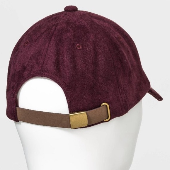 Goodfellow & Co | Accessories | Nwt Faux Suede Maroon Baseball Hat With ...